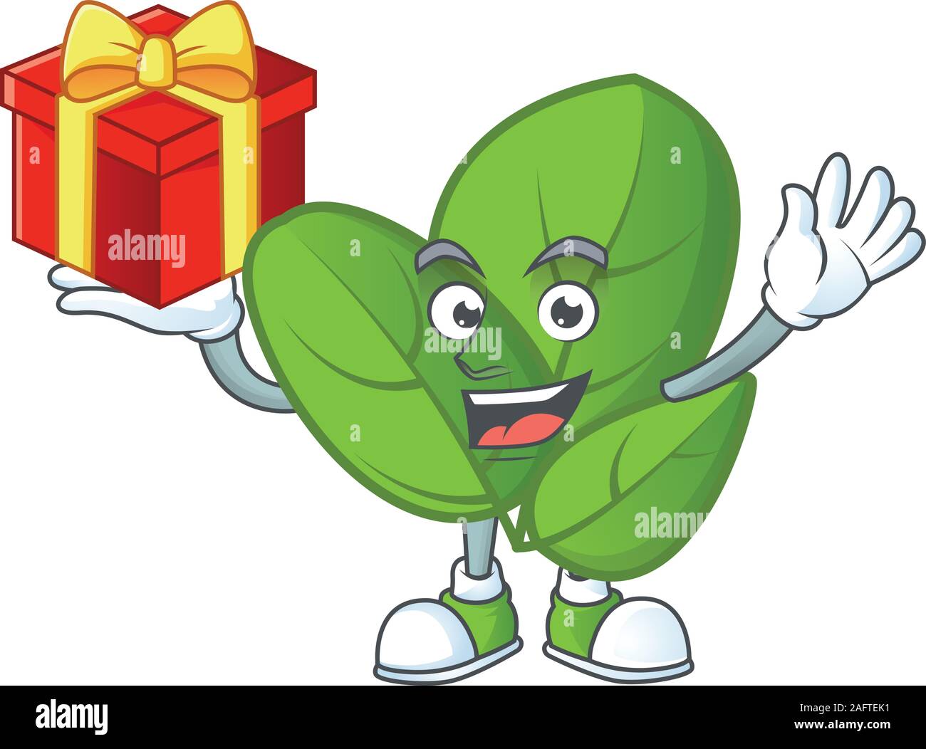 Basil cartoon character with a box of gift Stock Vector Image & Art - Alamy