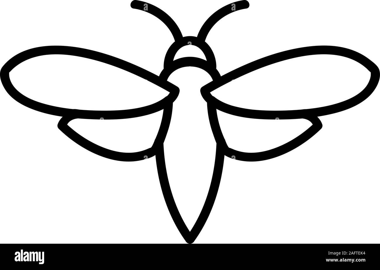 Moth icon vector. Isolated contour symbol illustration Stock Vector ...