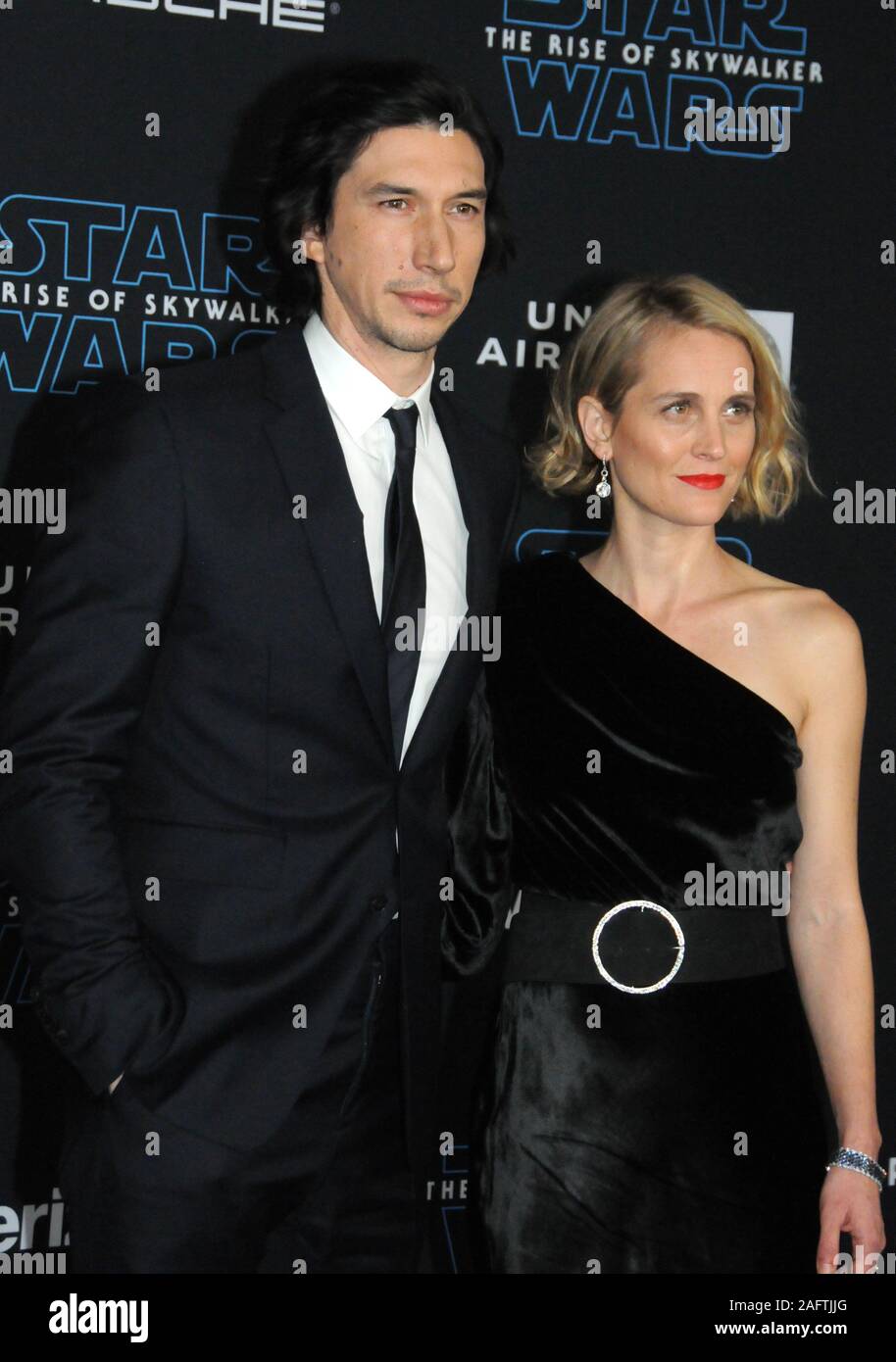 Hollywood, California, USA 16th December 2019 Actor Adam Driver and ...