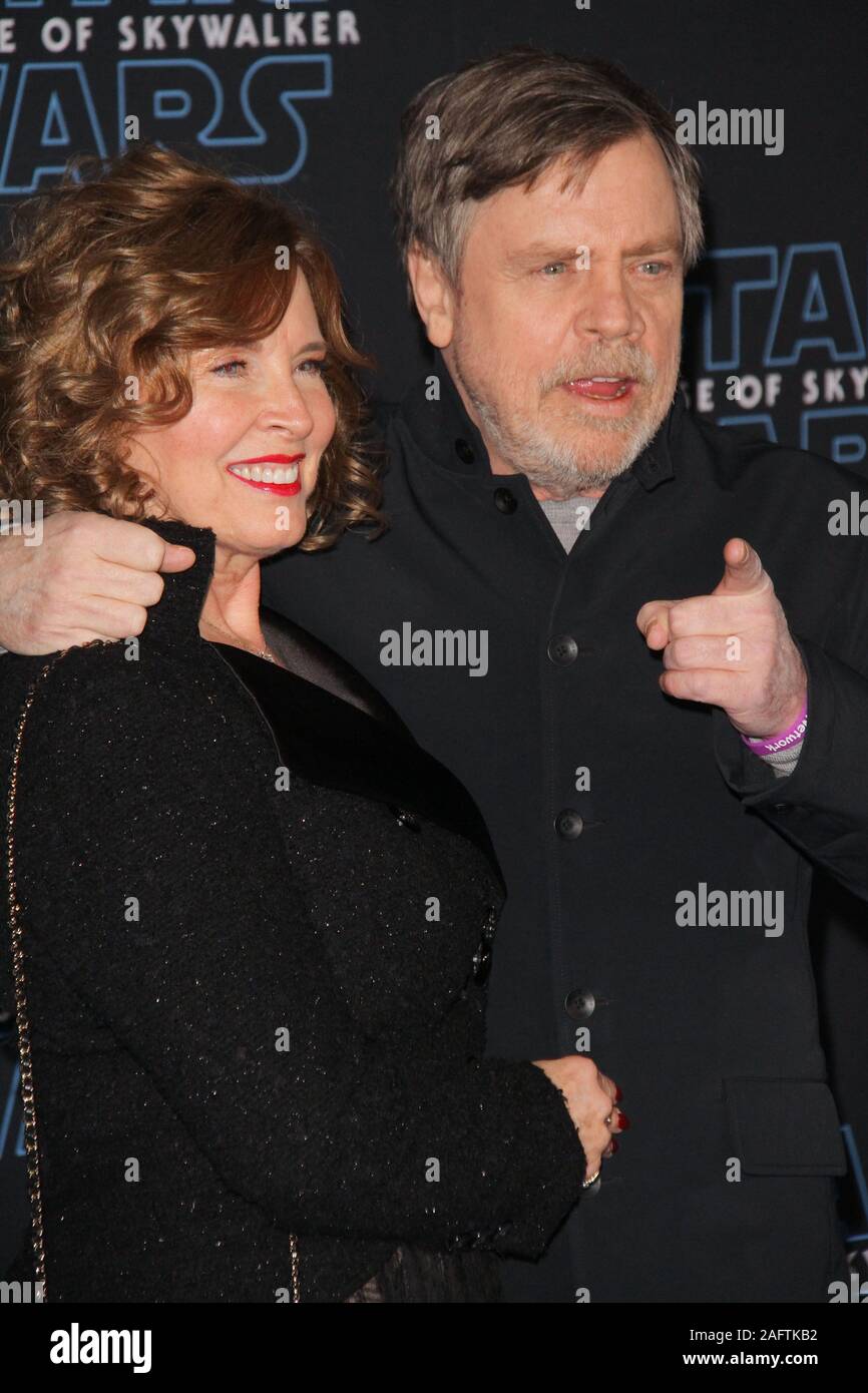 Los Angeles, USA. 16th Dec, 2019. Marilou York, Mark Hamill at ...