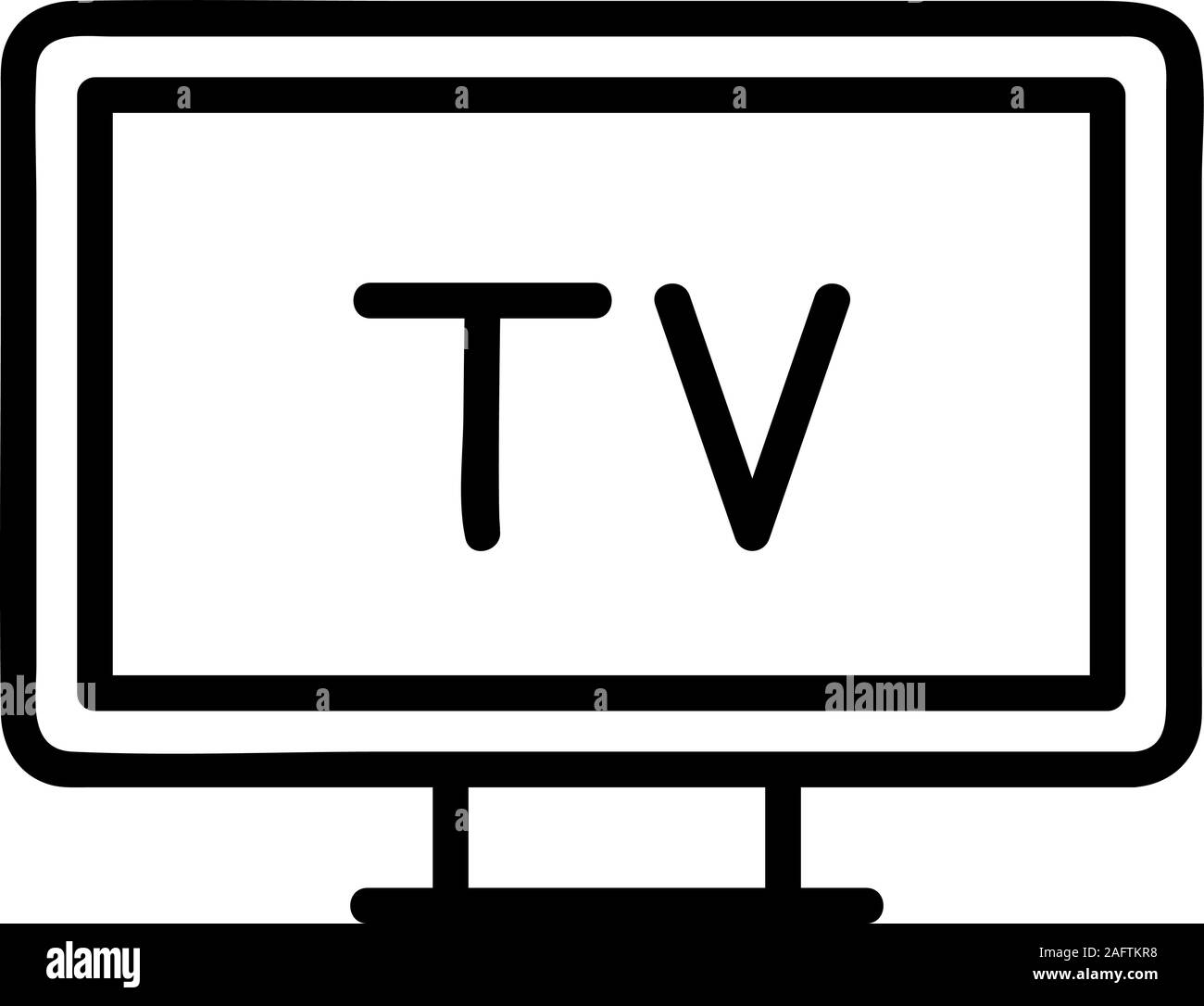 TV icon vector. Isolated contour symbol illustration Stock Vector Image ...