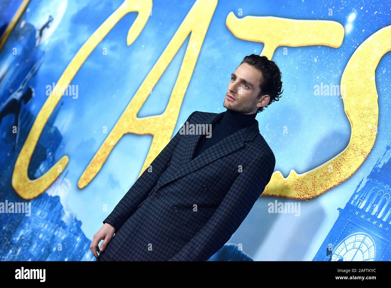 English actor Laurie Davidson attends the World Premiere of “CATS” at ...
