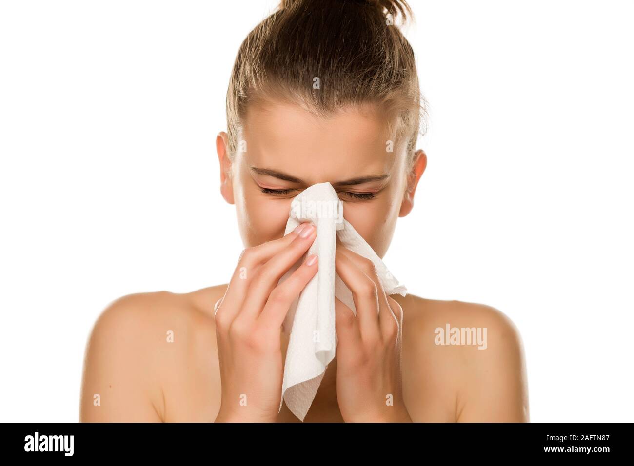 Woman tissue studio hi-res stock photography and images - Alamy