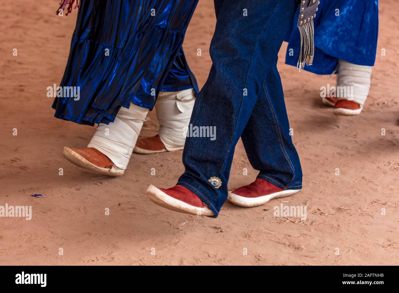 AUGUST 11, 2019 - GALLUP NEW MEXICO, USA -Native American feet at ...