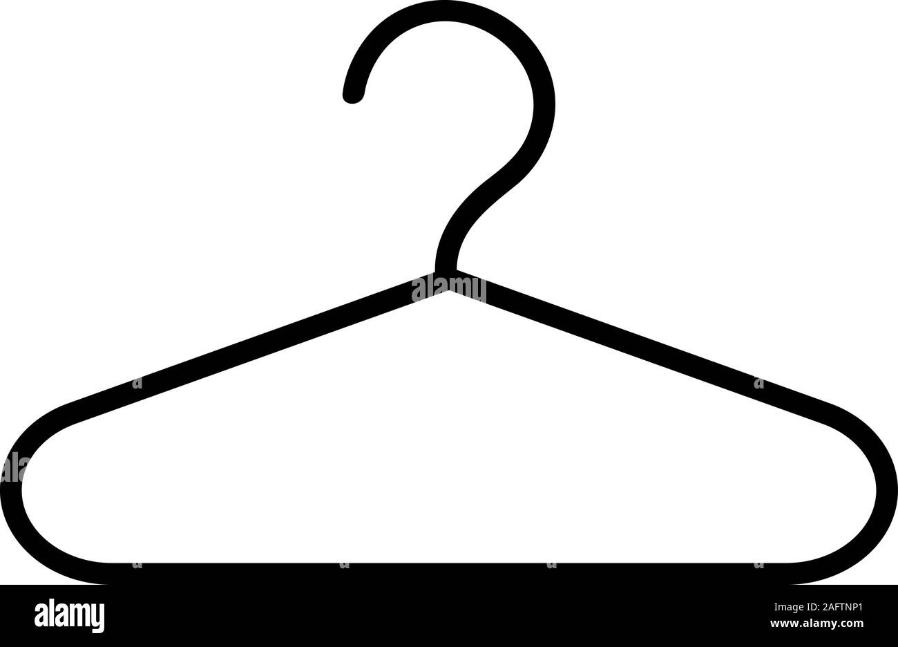 hanger in the cabinet icon vector. Isolated contour symbol illustration ...