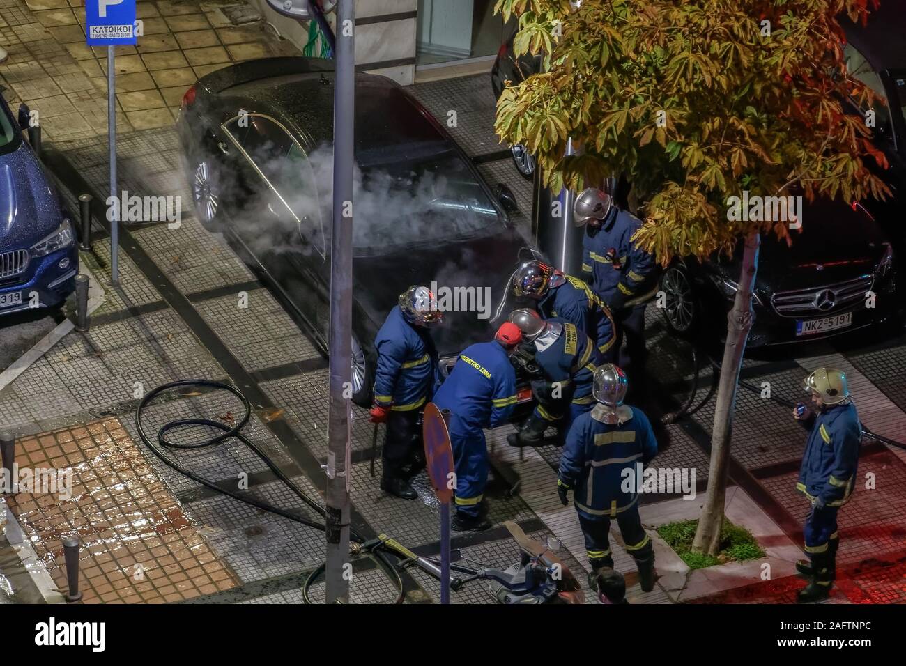 Hellenic fire brigade hi-res stock photography and images - Alamy