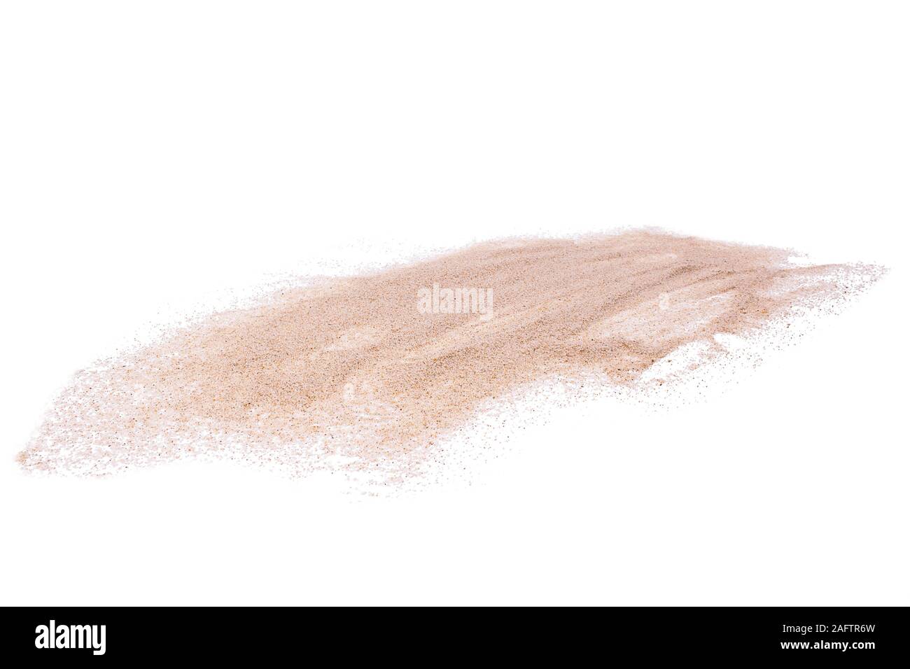 Pile of small beige sea sand isolated on white background Stock Photo ...