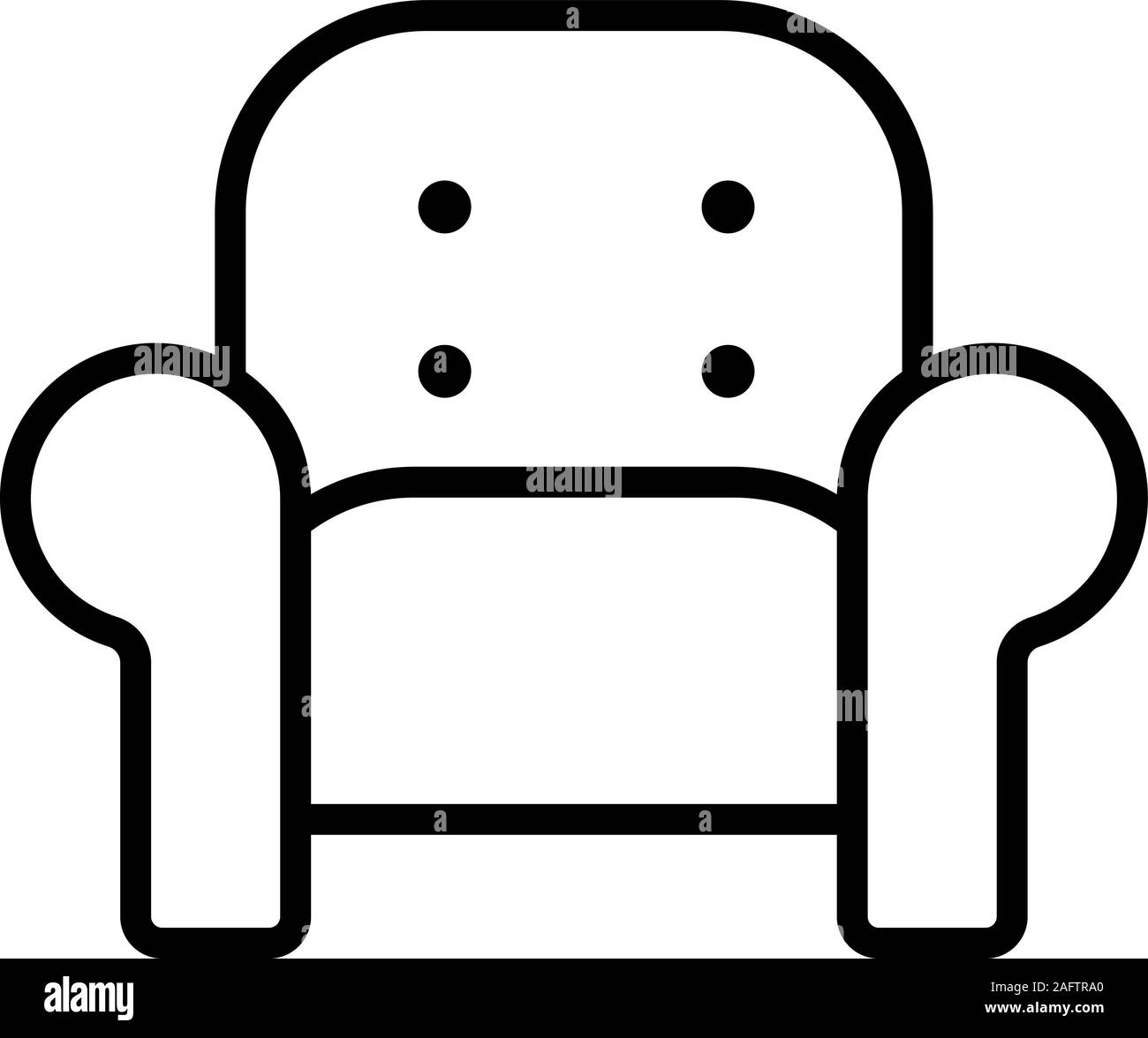 Rest chair icon vector. Isolated contour symbol illustration Stock ...
