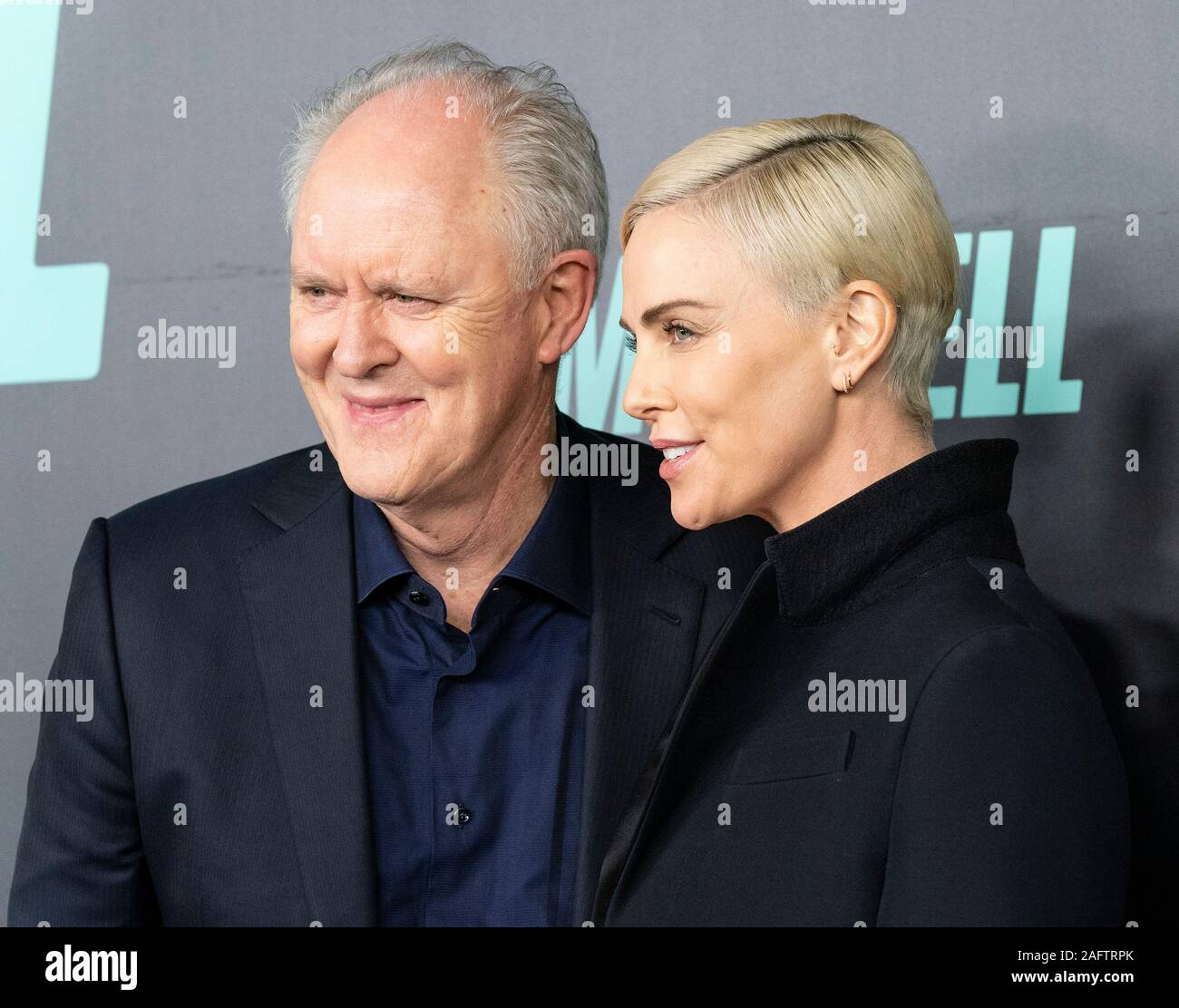 New York, United States. 16th Dec, 2019. John Lithgow and Charlize ...