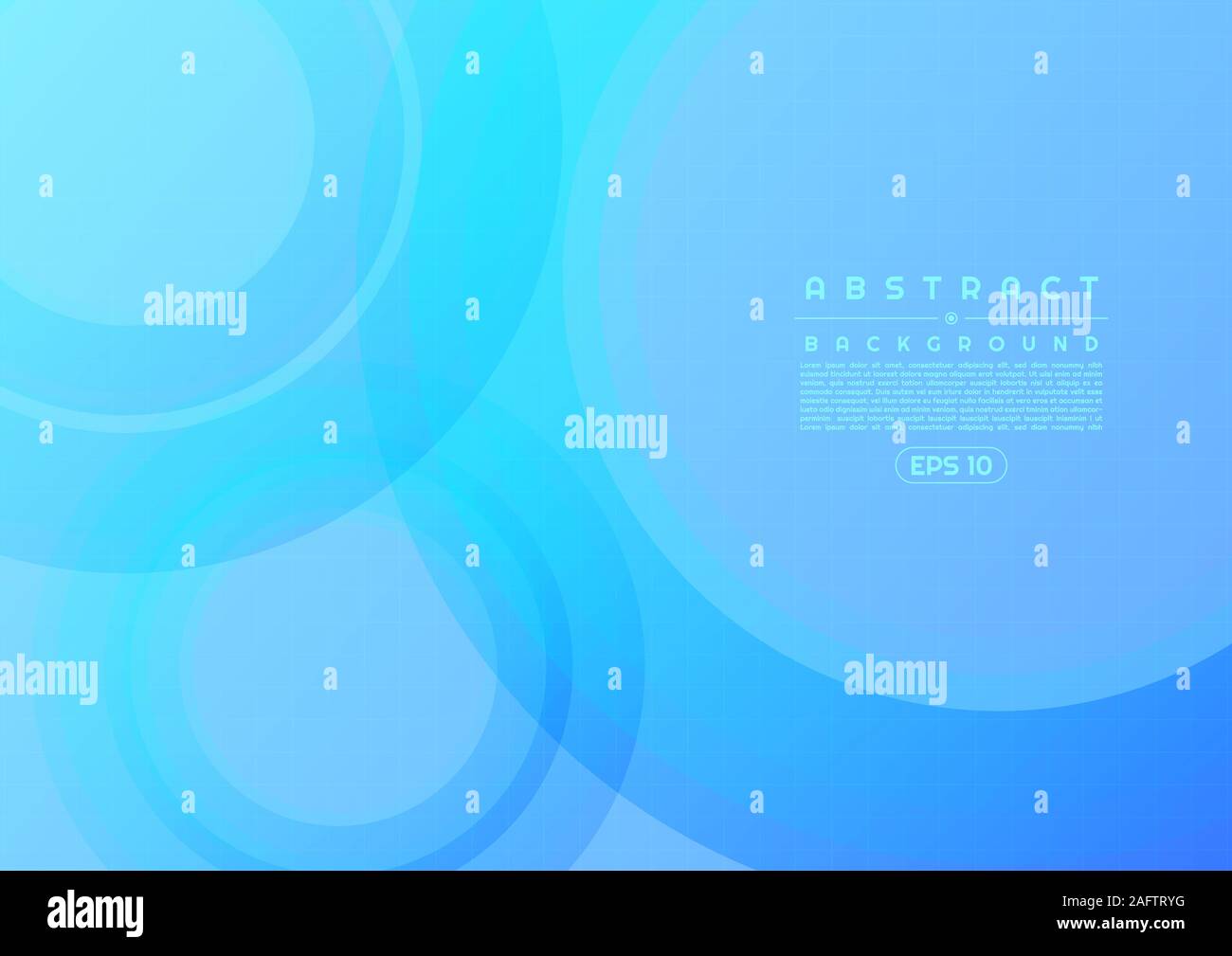 Circle geometric shape modern art design cyan color bright minimal ...