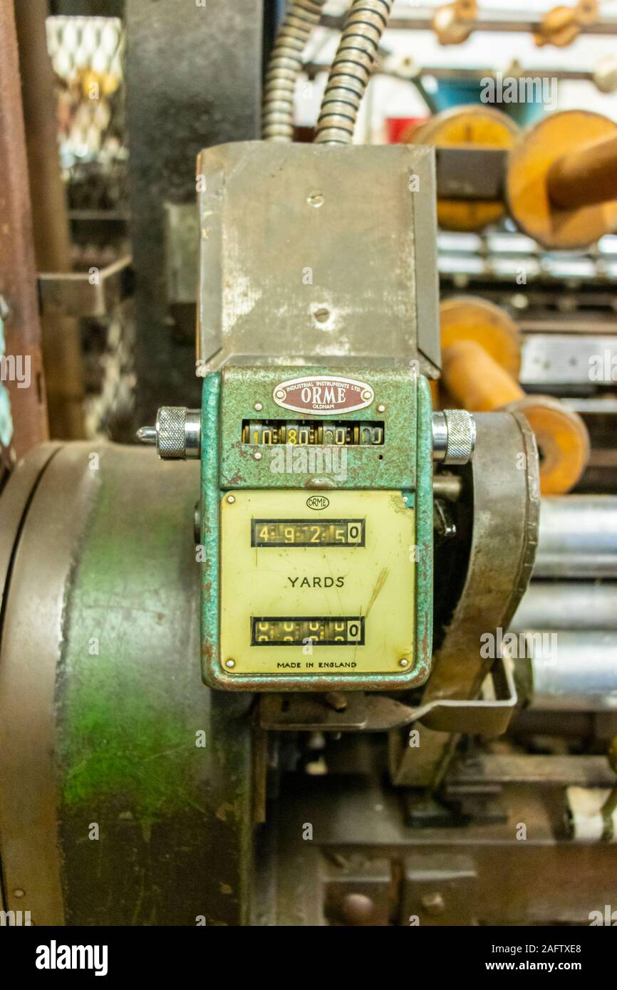 numerical cotton length counter on textile machinery in Sir Richard ...