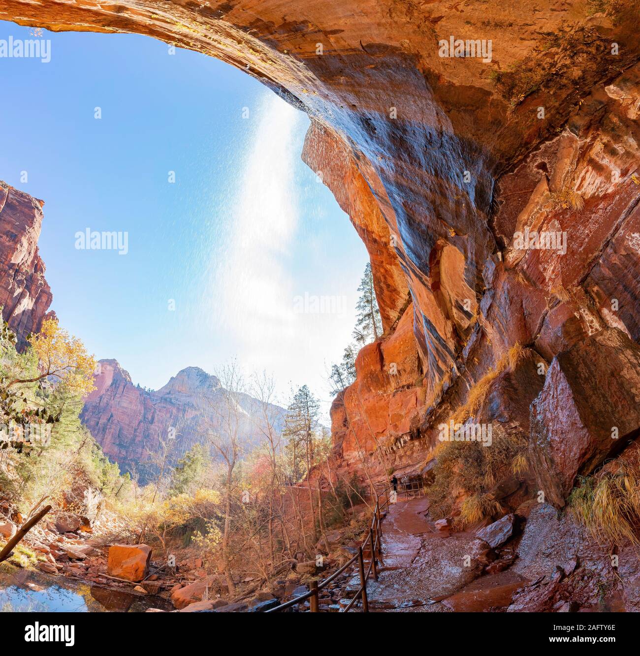Beautiful lower Emerald Pools landscape around Zion National Park at Utah Stock Photo - Alamy