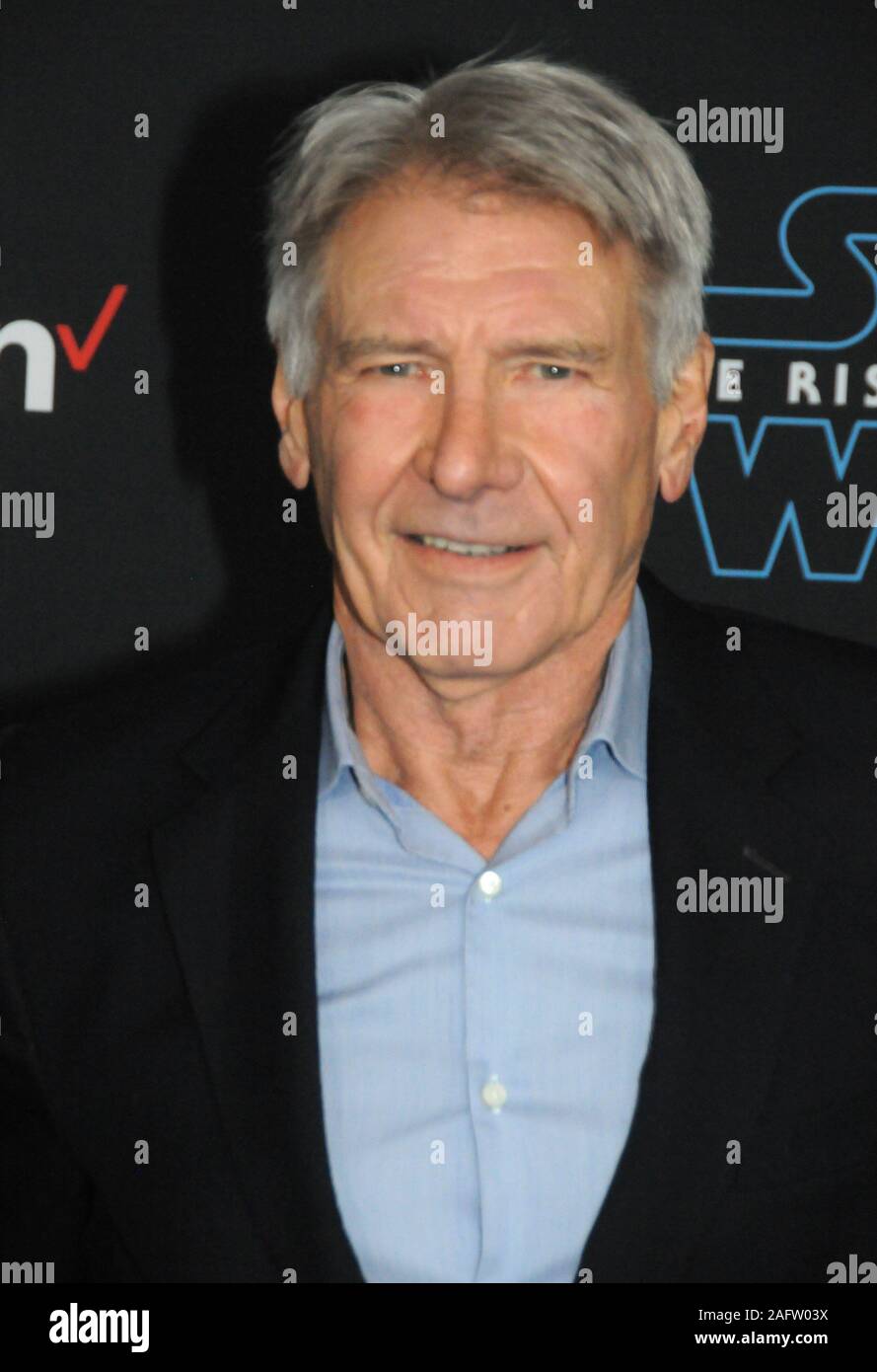 Hollywood, California, USA 16th December 2019 Actor Harrison Ford ...