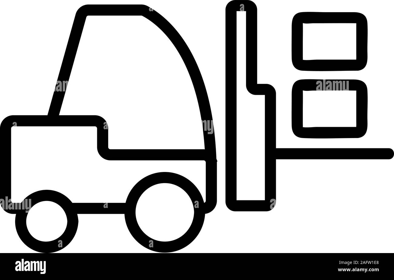 The forklift icon vector. Isolated contour symbol illustration Stock ...