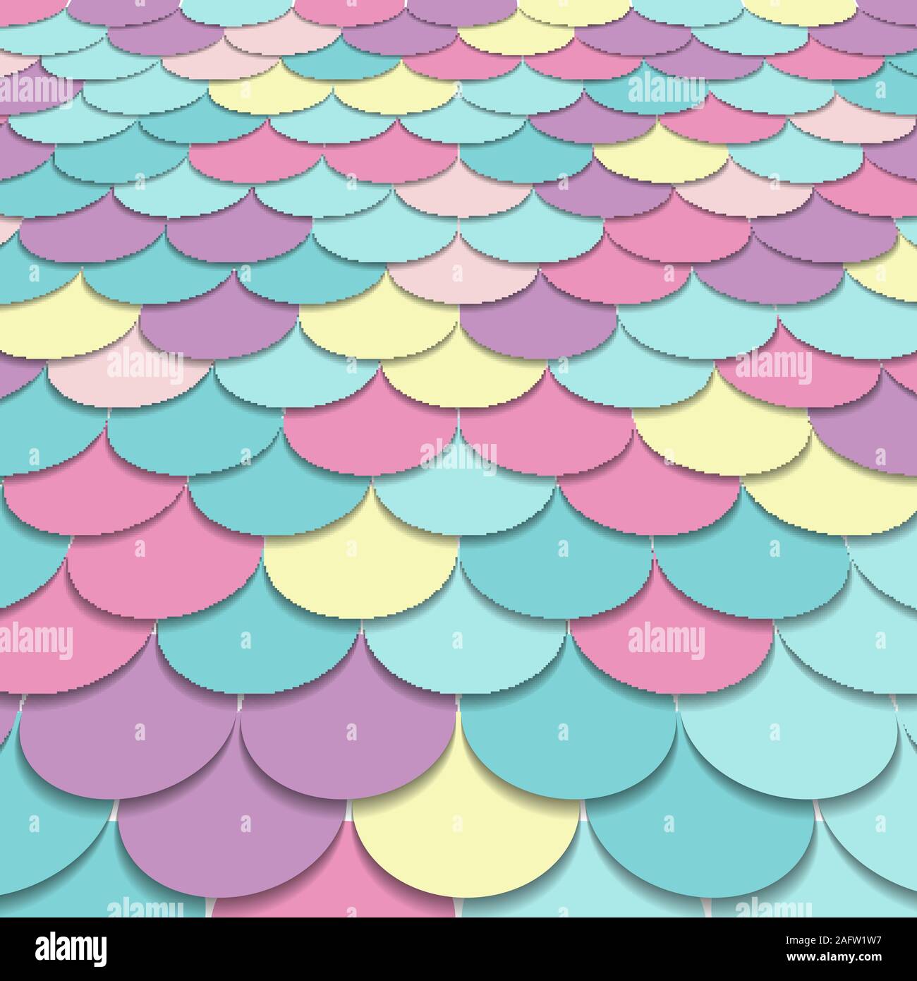 Abstract pattern fish scale motif pastel color perspective background ...
