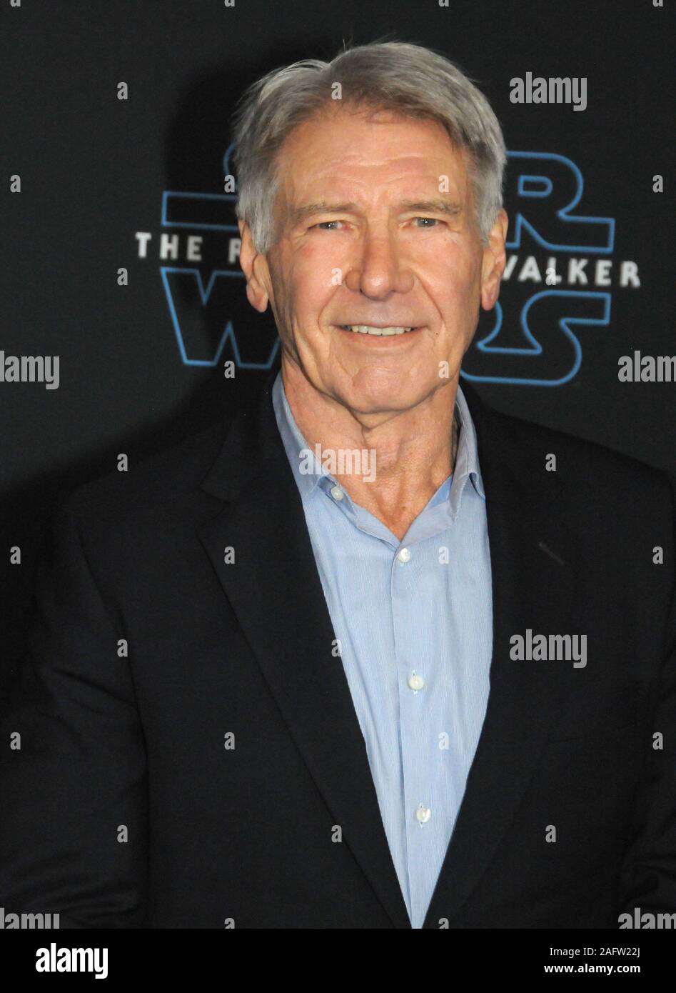 Hollywood, California, USA 16th December 2019 Actor Harrison Ford ...