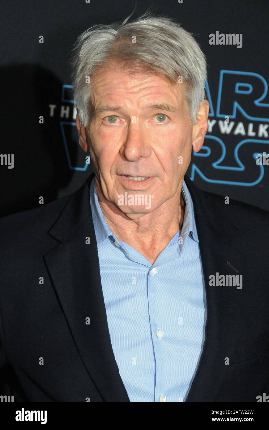 Hollywood, California, USA 16th December 2019 Actor Harrison Ford ...