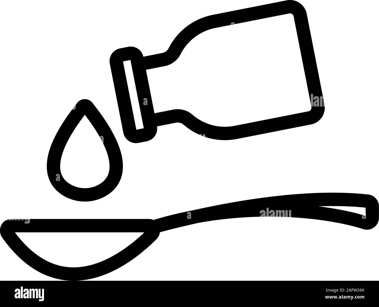 Dose of medicine icon vector. Isolated contour symbol illustration ...