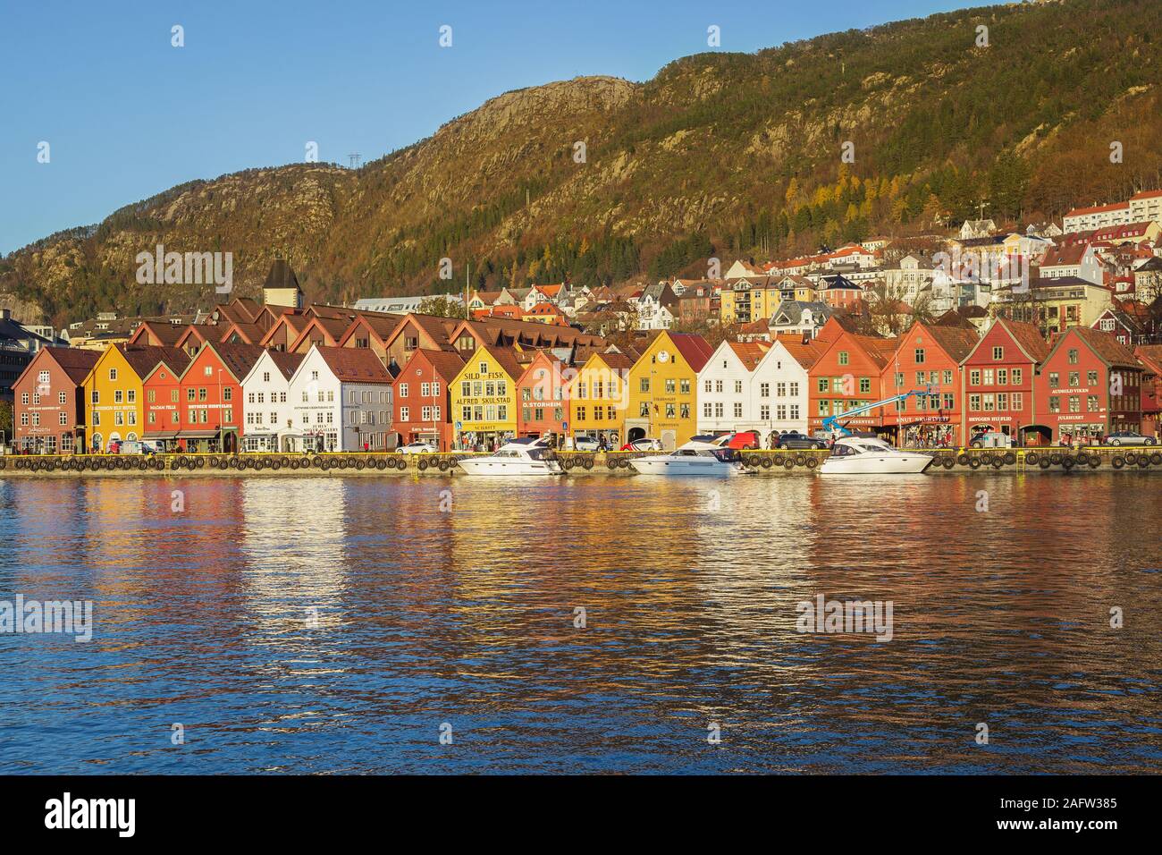 Bergen, Norway - november 2019. Bryggen - most visited tourist ...