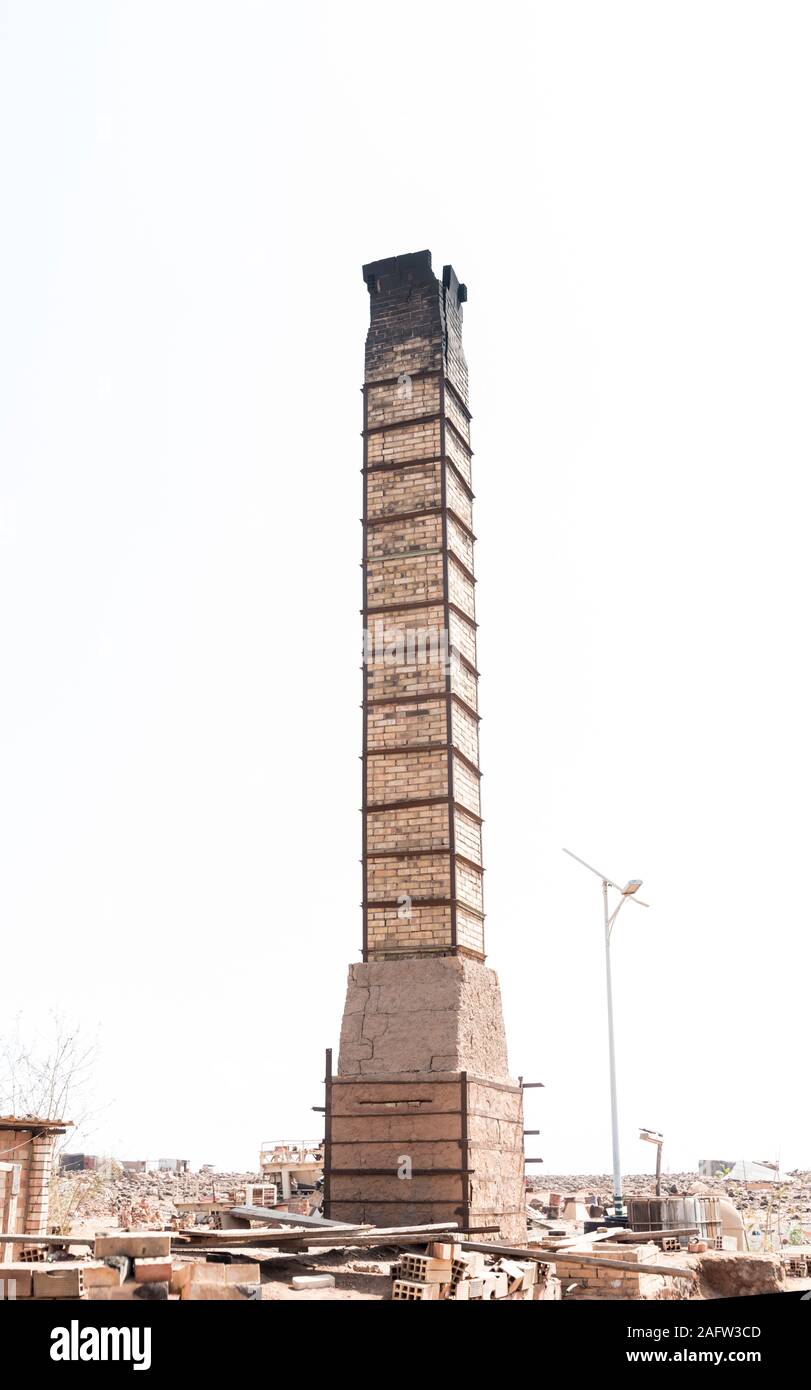 Old brick factory chimney in Djibouti, East Africa Stock Photo - Alamy