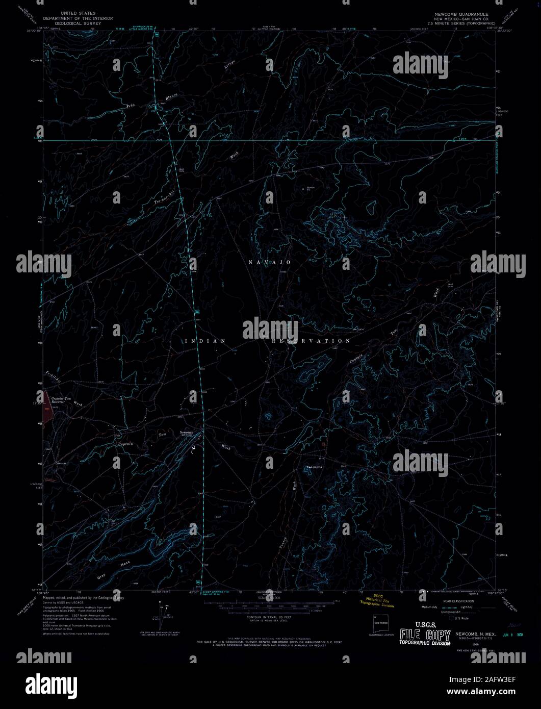 Map of newcomb new mexico hi-res stock photography and images - Alamy