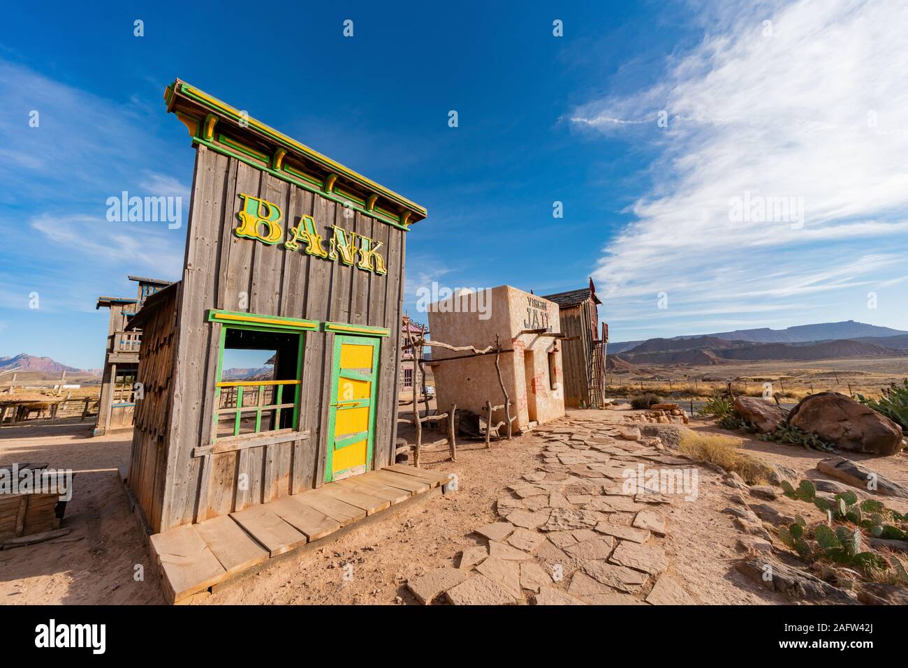 Some ancient building display at Utah Stock Photo - Alamy