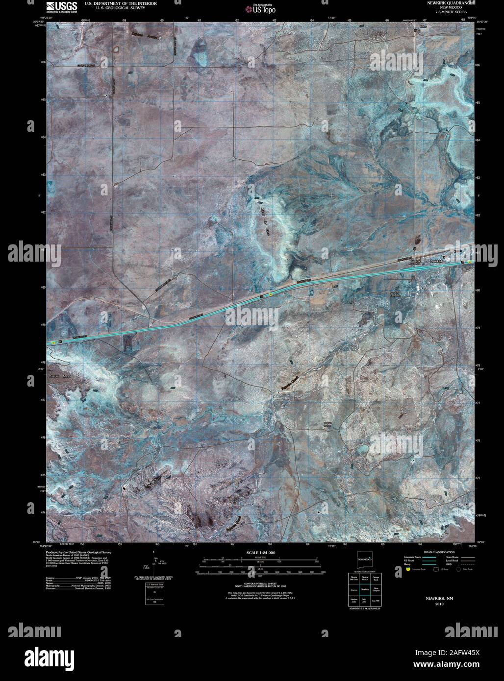 Map of newkirk new mexico hi-res stock photography and images - Alamy