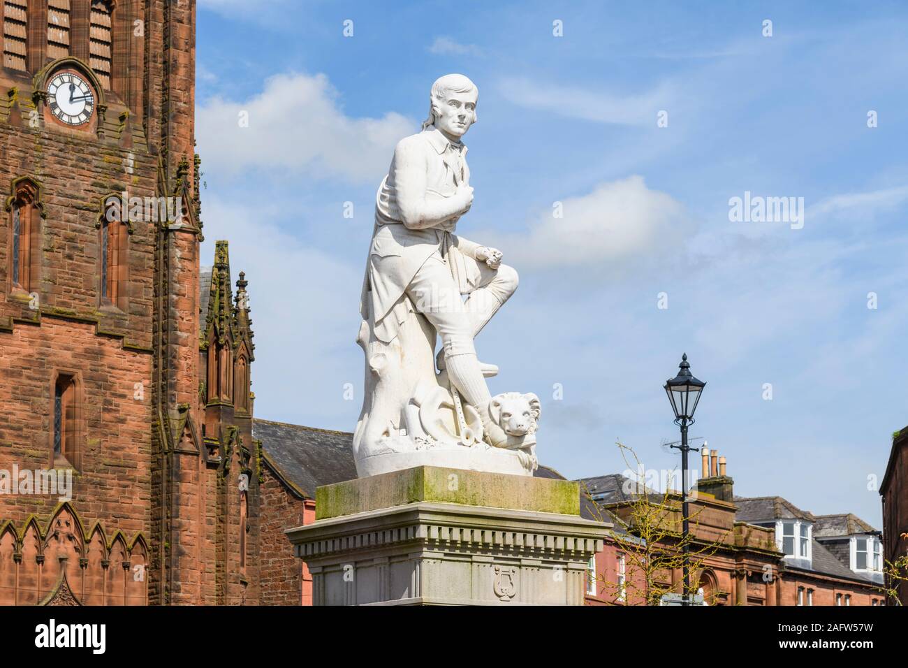 Statue of Robert Burns, Dumfries, Dumfries & Galloway, Scotland Stock ...
