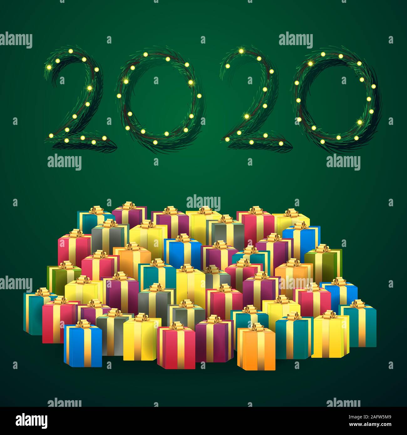 Festive lights 2020 Stock Vector Images - Alamy