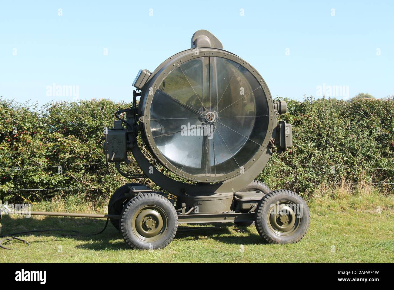 A Large Vintage Wartime Military Electric Searchlight Stock Photo - Alamy