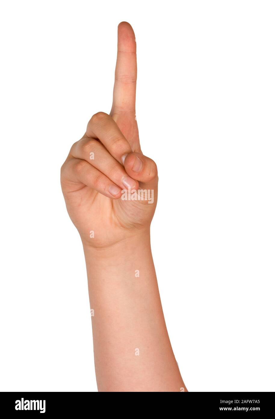 Hand pointing up Stock Photo - Alamy
