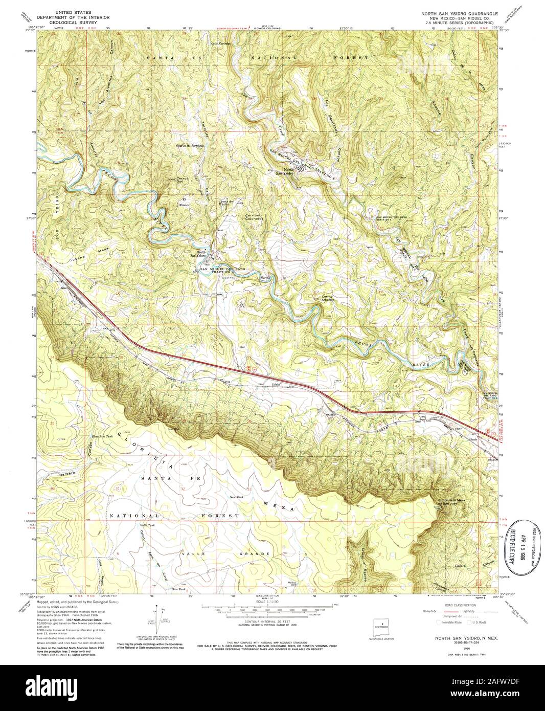 Map of san ysidro new mexico hi-res stock photography and images - Alamy
