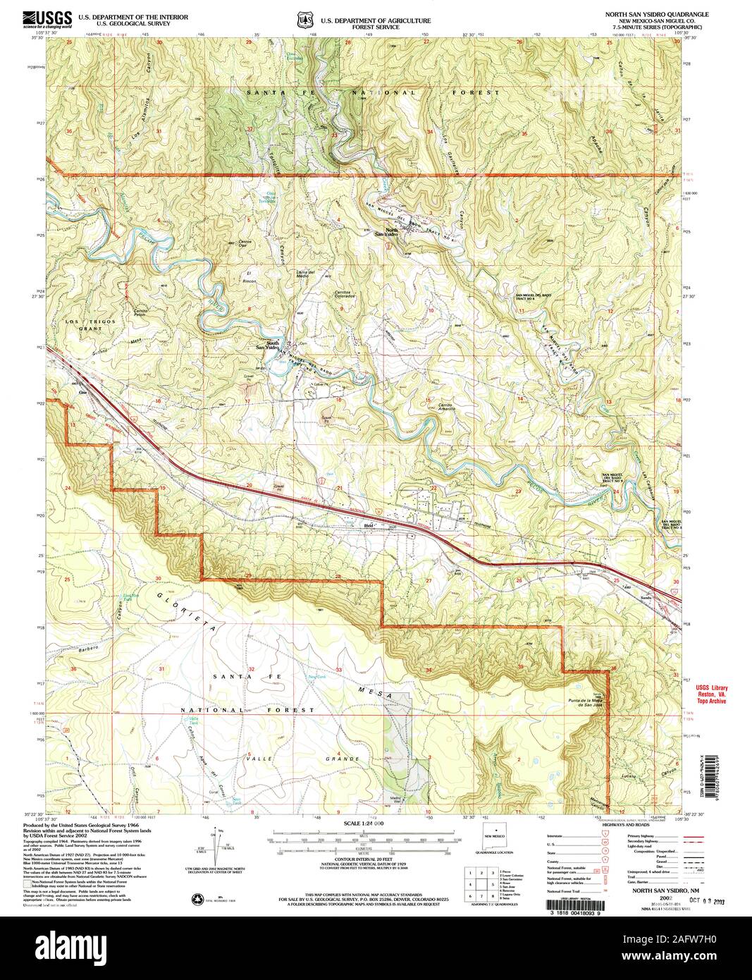 Map of san ysidro new mexico hi-res stock photography and images - Alamy
