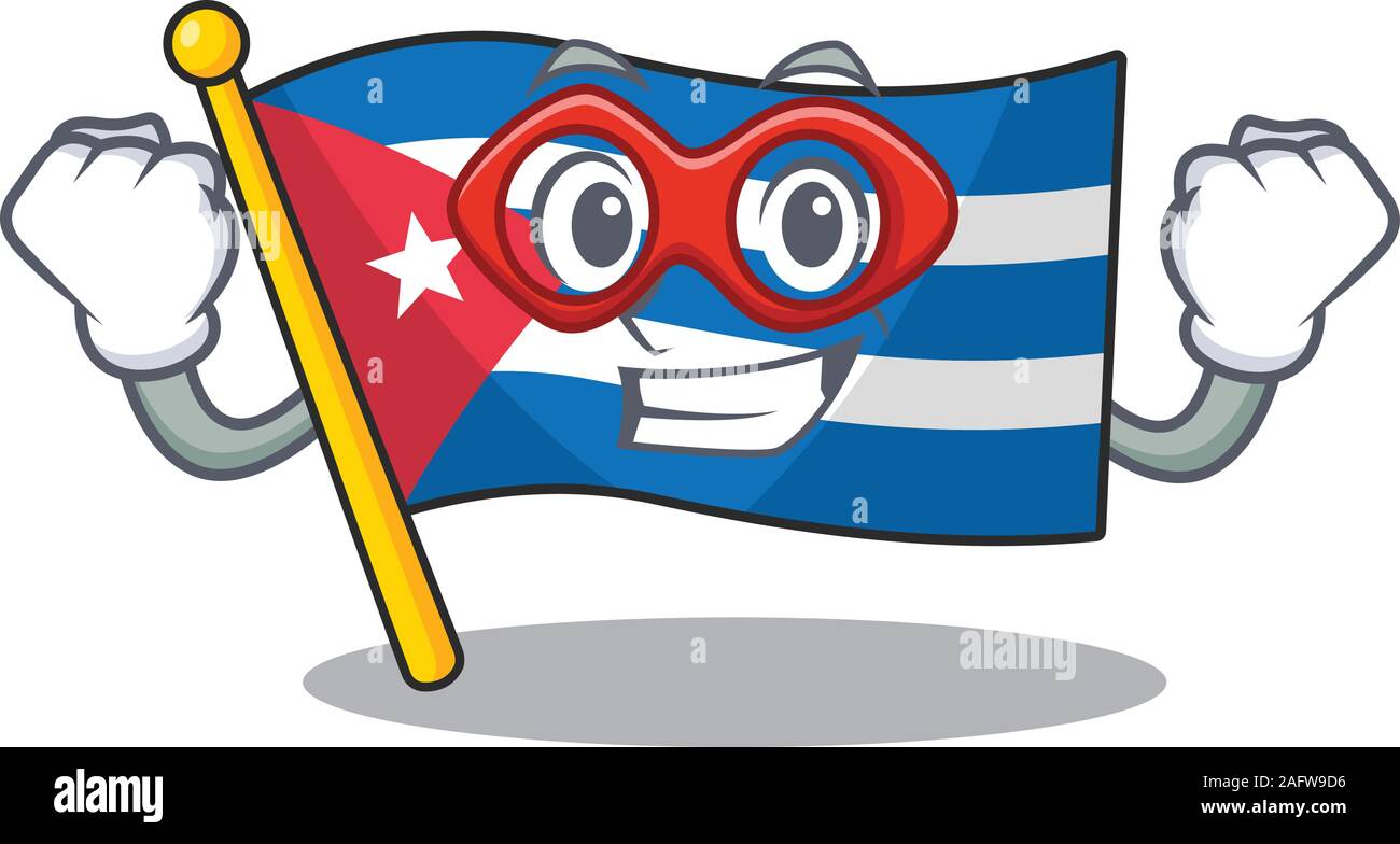 A picture of flag cuba Scroll dressed as a Super hero Stock Vector ...