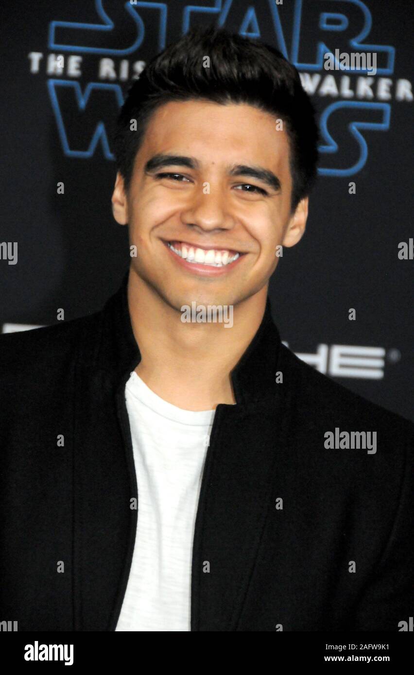 Hollywood, California, USA 16th December 2019 Actor Jordan Buhat ...