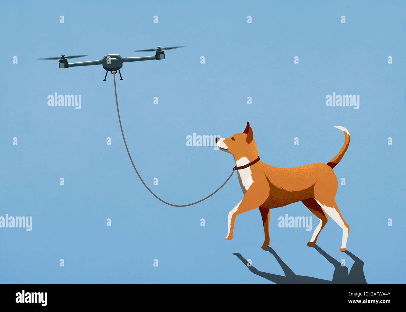 Flying drone with dog hi-res stock photography and images - Alamy