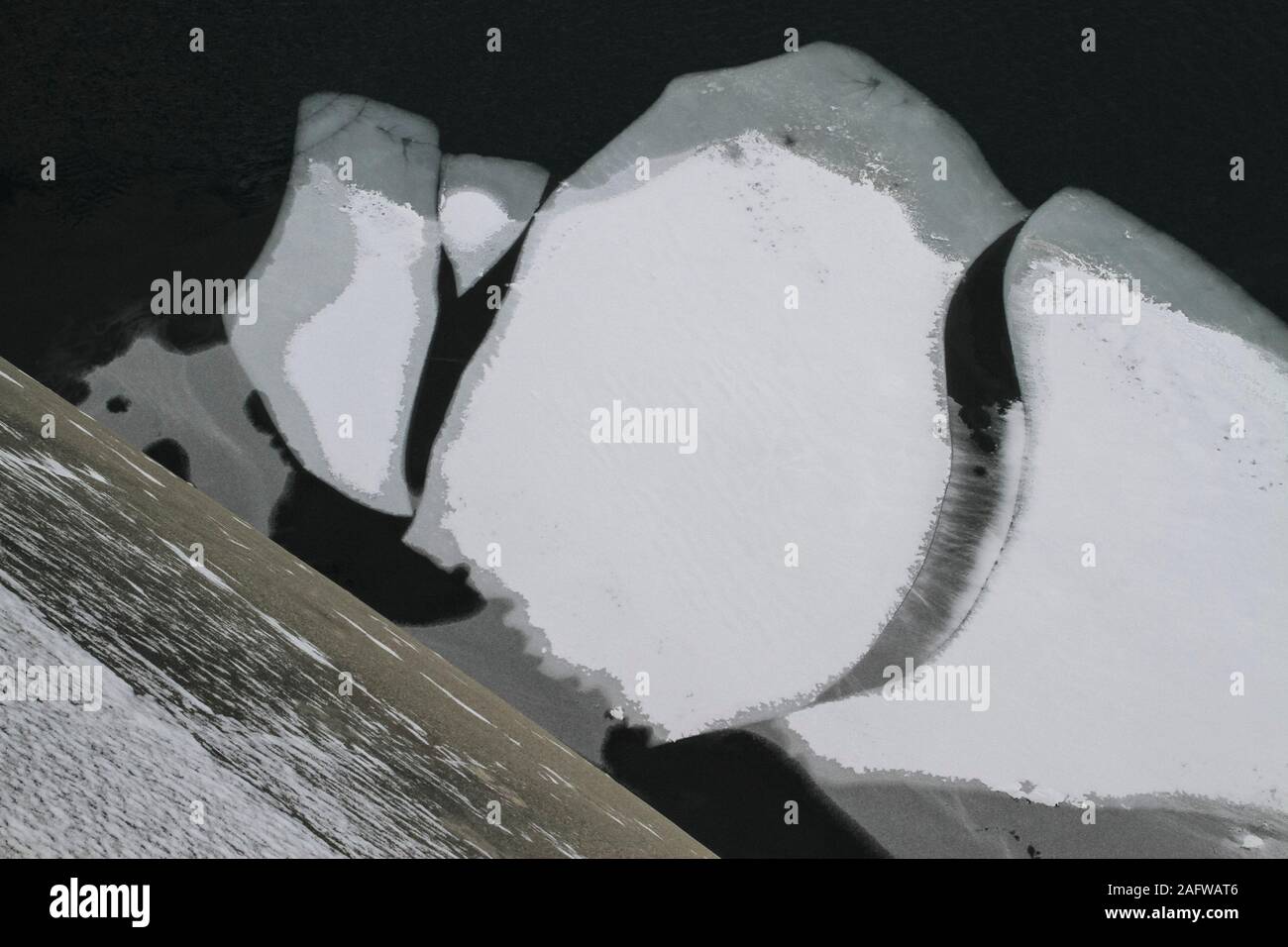 Snowy and ice formation Stock Photo - Alamy