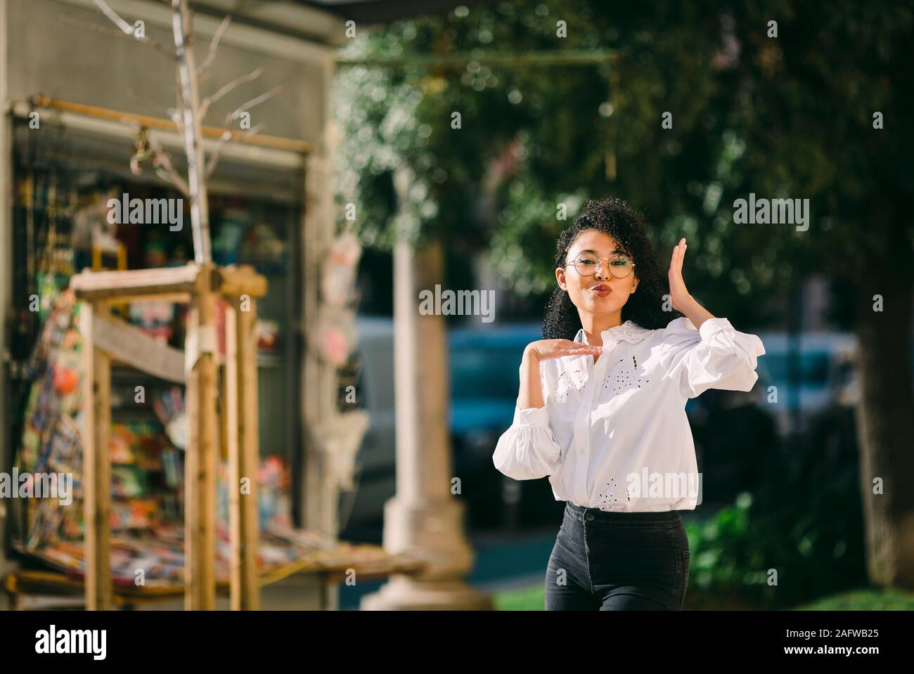 Portrait playful young woman hi-res stock photography and images - Alamy
