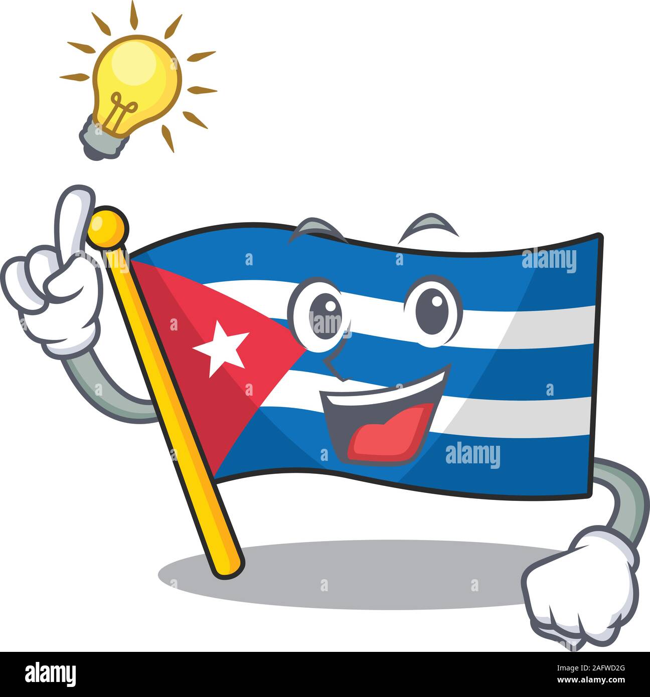 Have an idea flag cuba Scroll cartoon character design Stock Vector ...