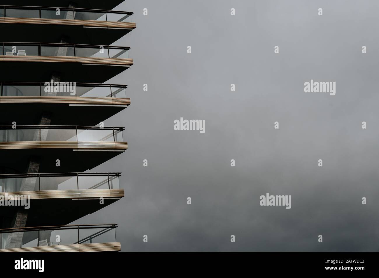 terrace building on the gray rain clouds Stock Photo - Alamy