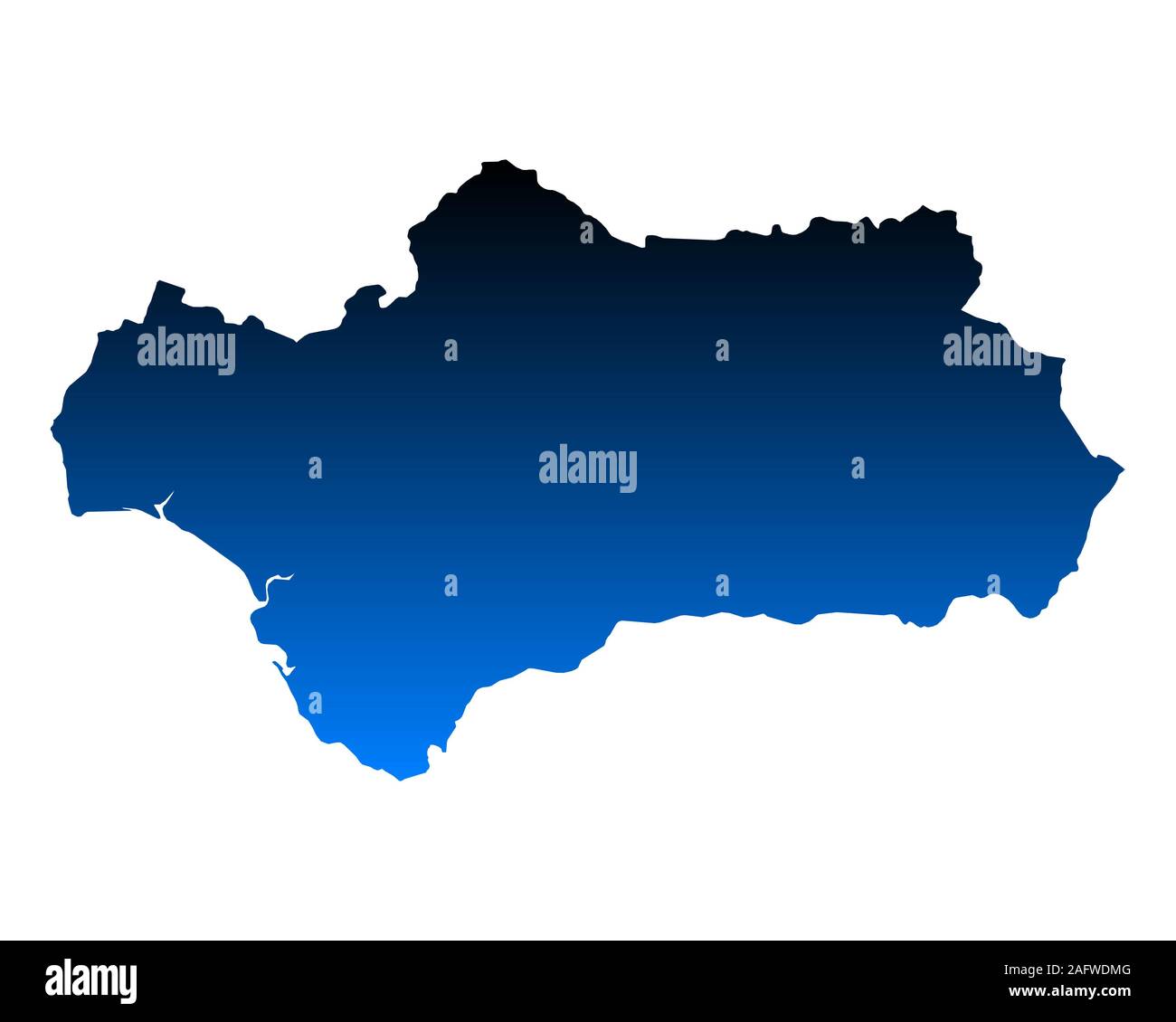 Map of Andalusia Stock Photo - Alamy