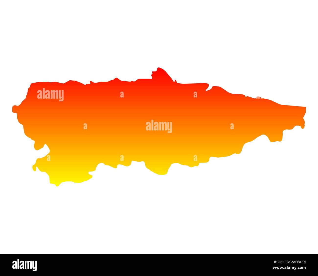 Map of Asturias Stock Photo - Alamy