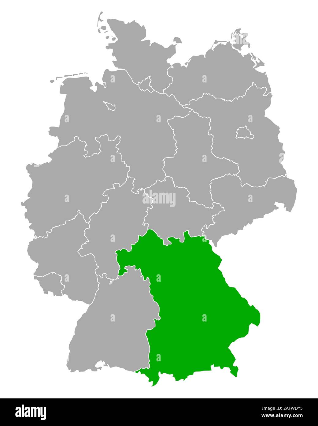 Map of Bavaria in Germany Stock Photo - Alamy