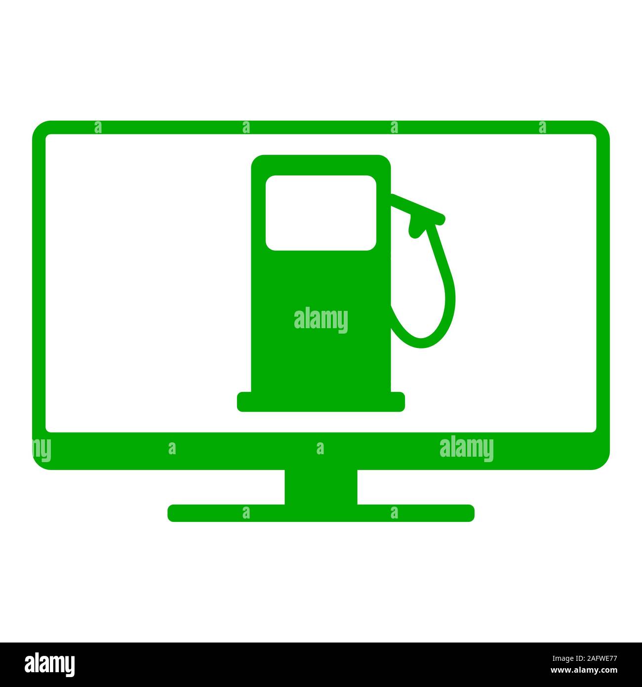 Gas station and screen Stock Photo - Alamy