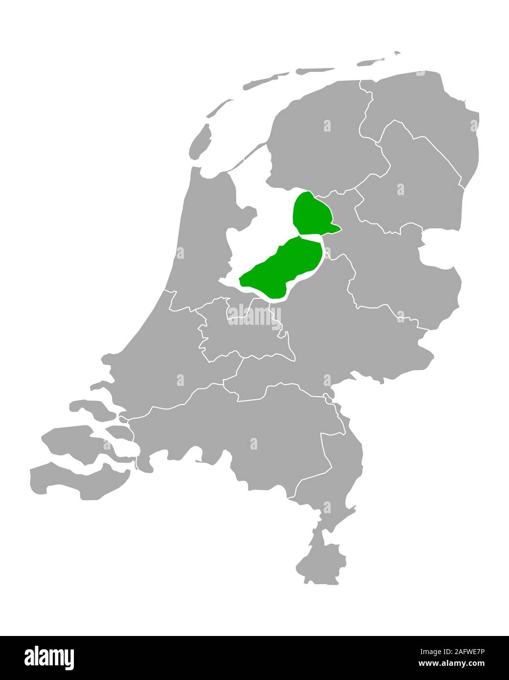 Map of Flevoland in Netherlands Stock Photo - Alamy