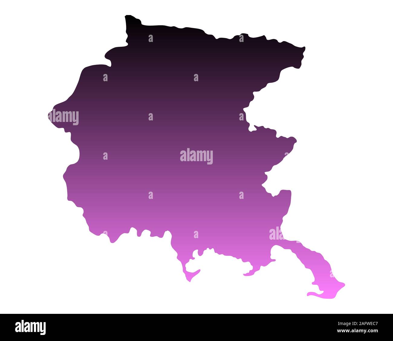 Map of Friuli-Venezia Giulia Stock Photo - Alamy