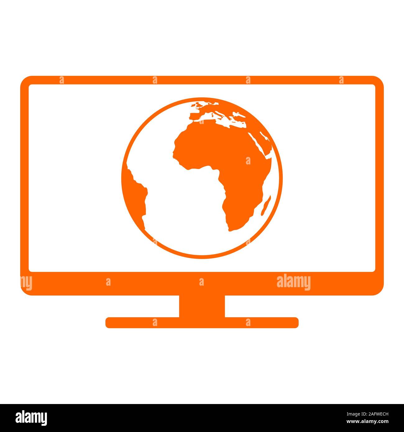 Globe and screen Stock Photo - Alamy
