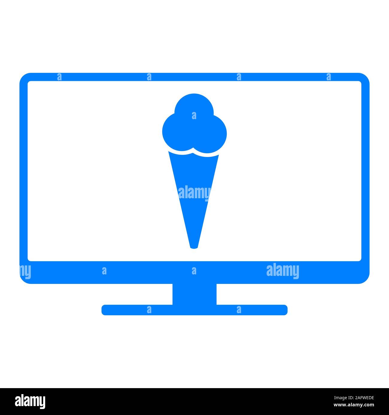 Ice cream and screen Stock Photo - Alamy