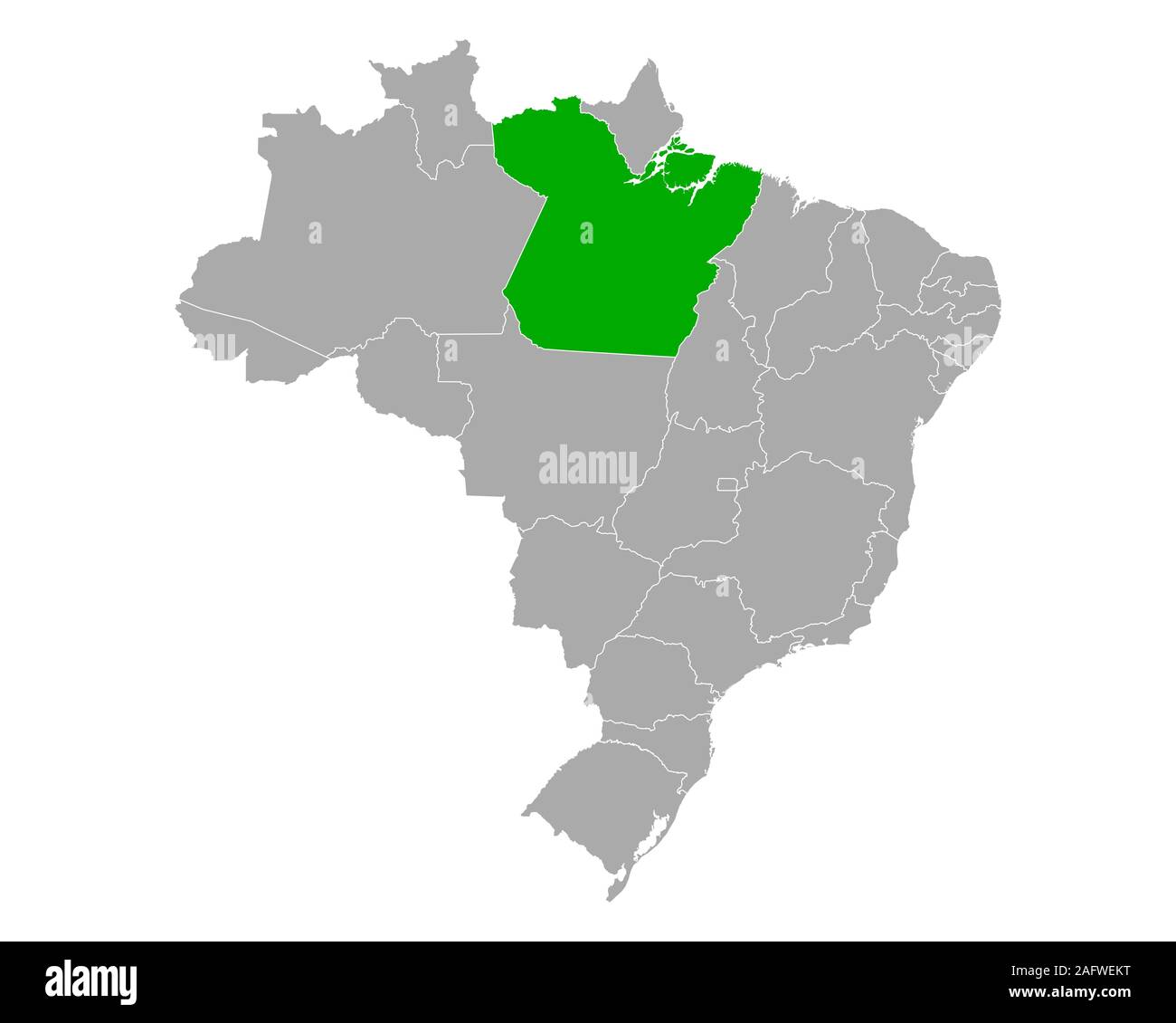 Map of Para in Brazil Stock Photo - Alamy