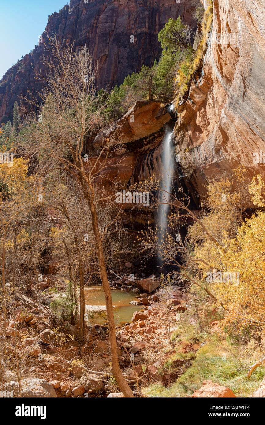 Beautiful lower Emerald Pools landscape around Zion National Park at Utah Stock Photo - Alamy